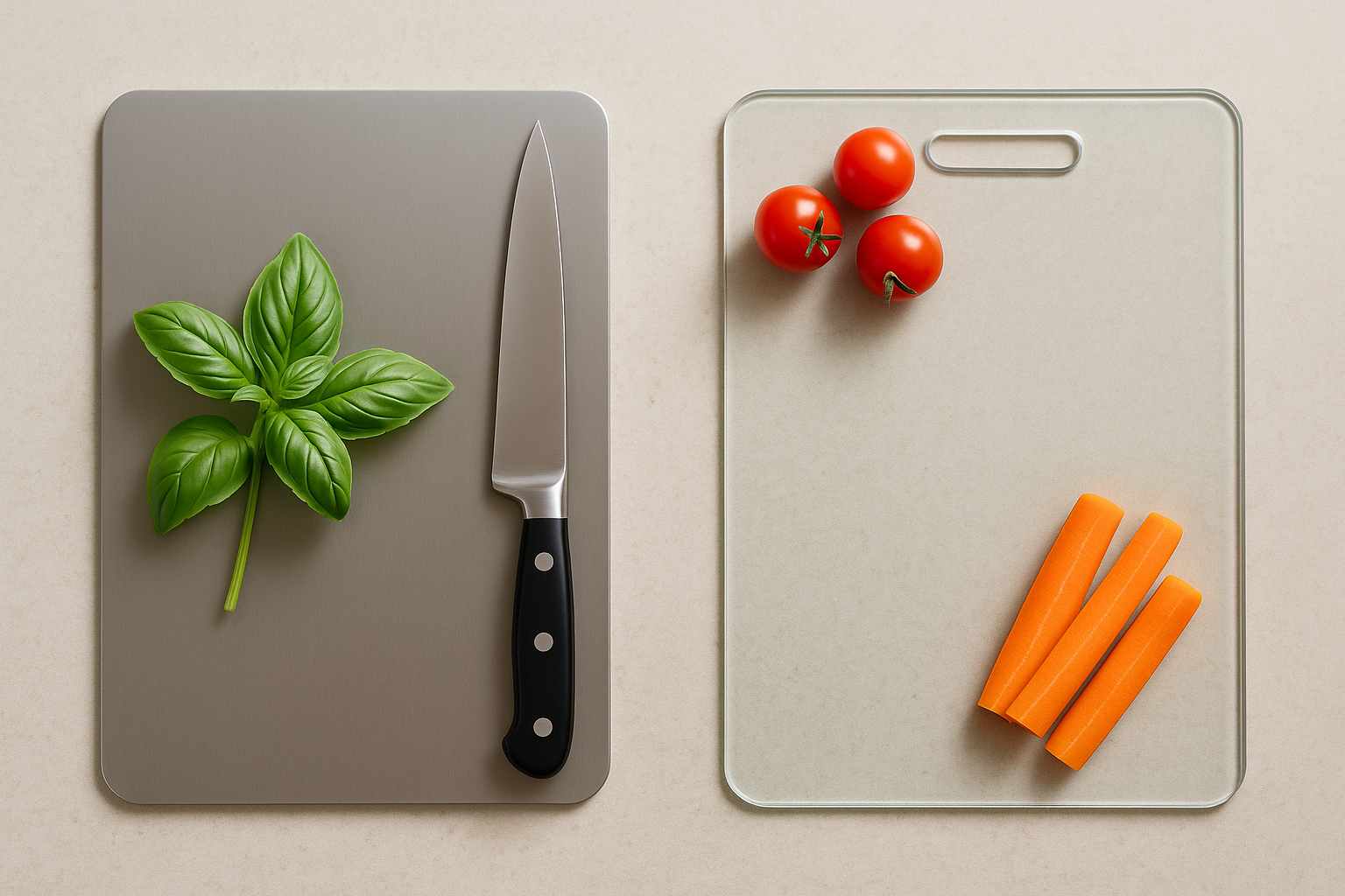 Comparing Cutting Board Materials: Titanium vs. Glass – Titanium Cooking